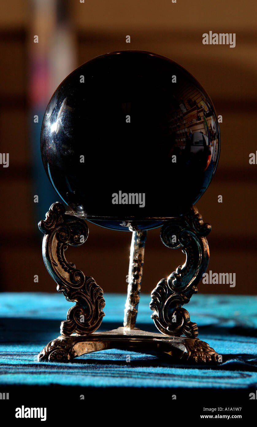 A black mystical looking glass Stock Photo - Alamy
