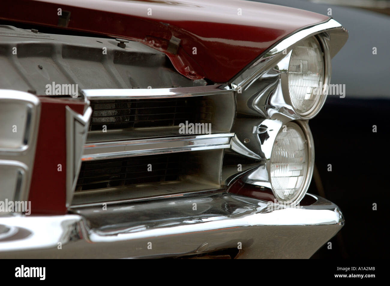 Front end of an American made muscel car Stock Photo - Alamy