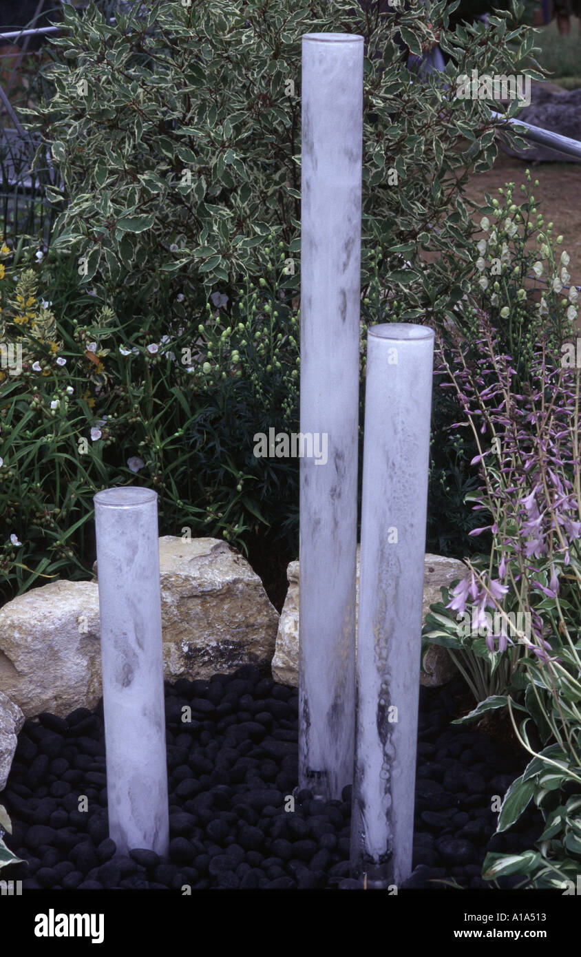 Column Water Feature Hampton Court Flower Show Stock Photo - Alamy