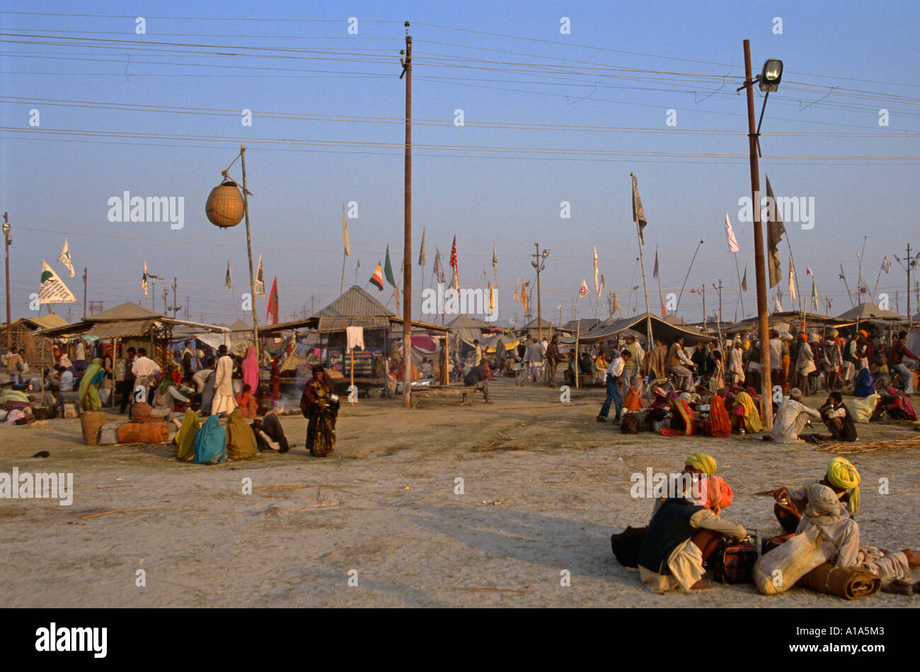 Area of Pandas (Brahmin Priests) who identify themselves with flags ...