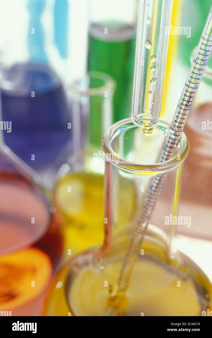 Science Industrial beakers Stock Photo - Alamy