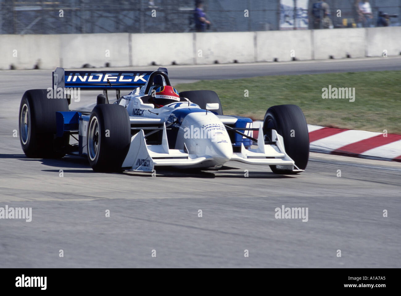 Bryan Herta drives his Forsythe Racing Reynard Ford at the 2001 Detroit ...