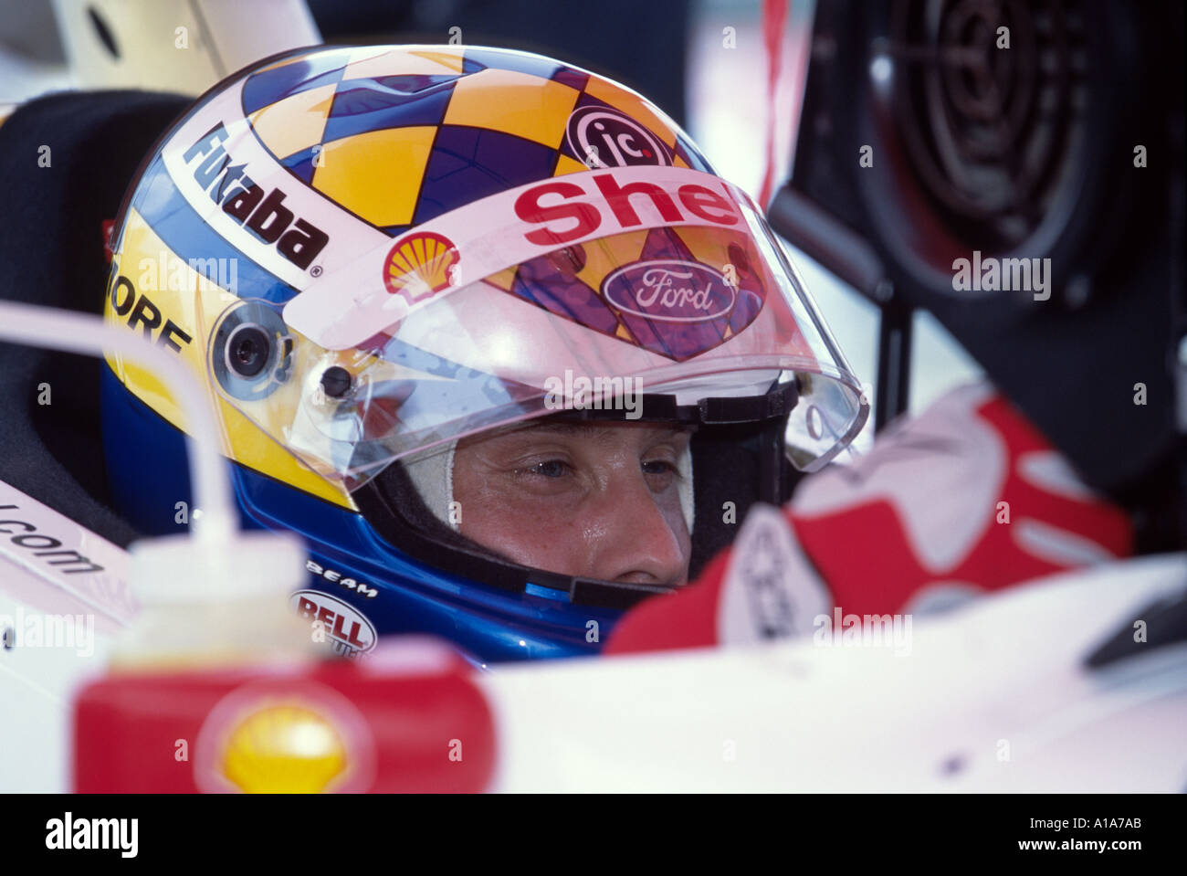 Kenny Brack in the cockpit of his Rahal Lola Ford at the Detroit Grand ...