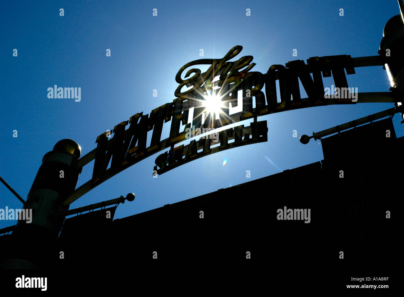 Waterfront sign Seattle WA Stock Photo - Alamy