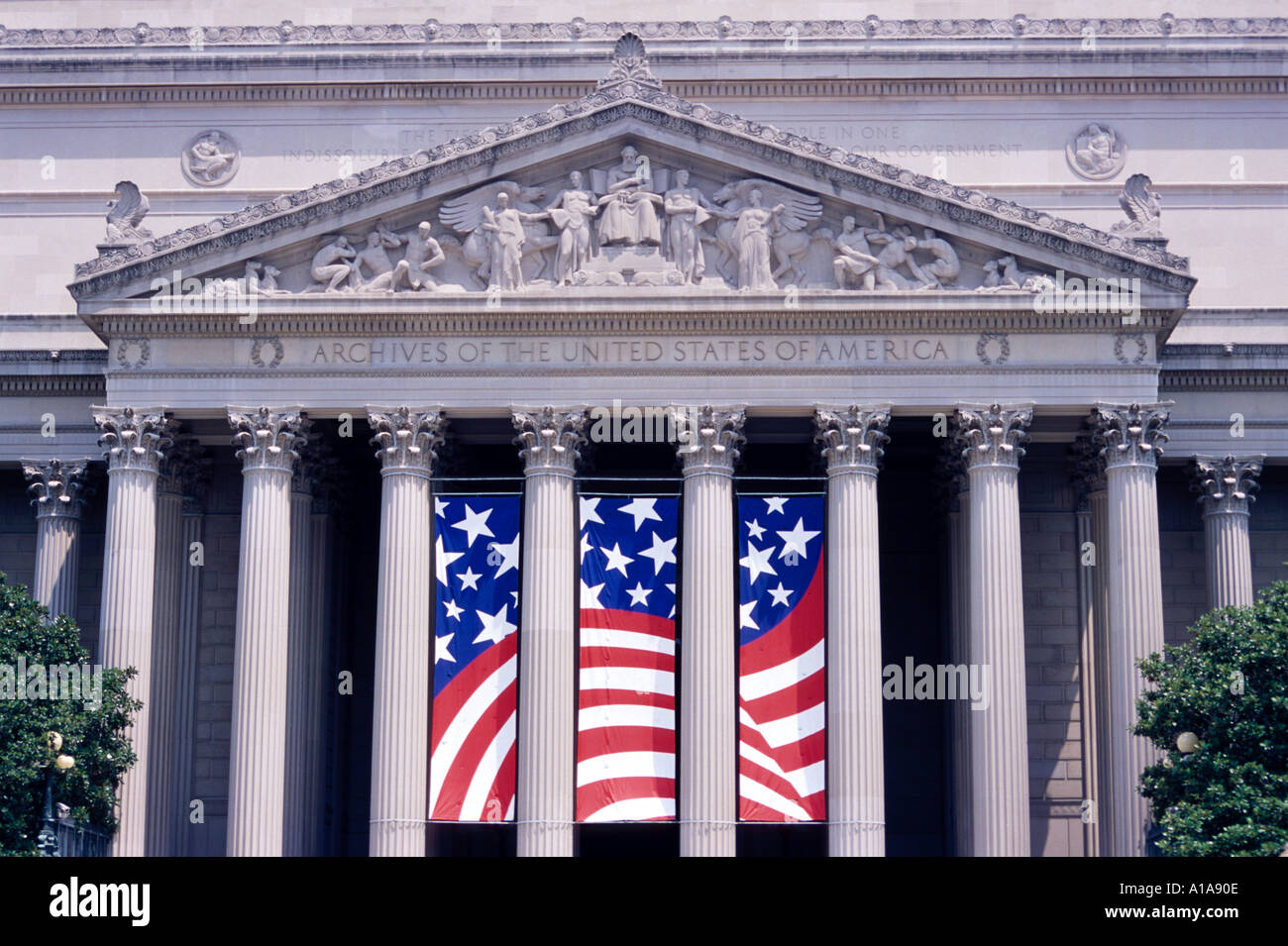 National Archives building, Washington D.C Stock Photo - Alamy