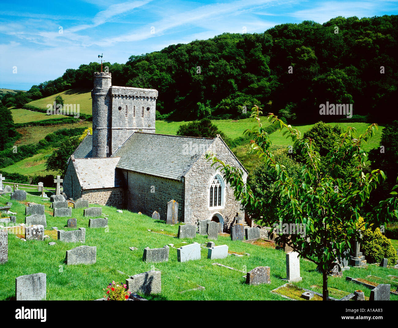 St Winifred Church Branscombe Devon UK Stock Photo - Alamy