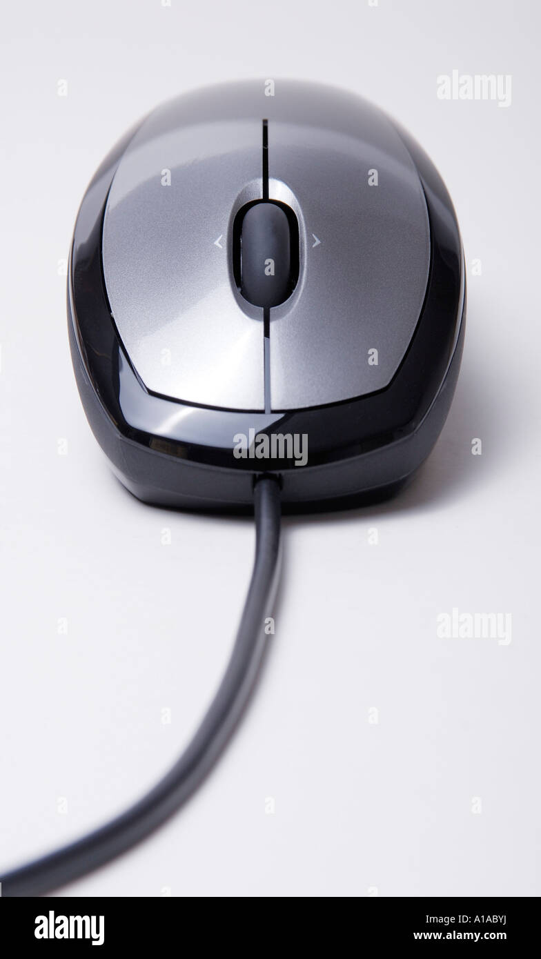 Mouse with cable Stock Photo - Alamy