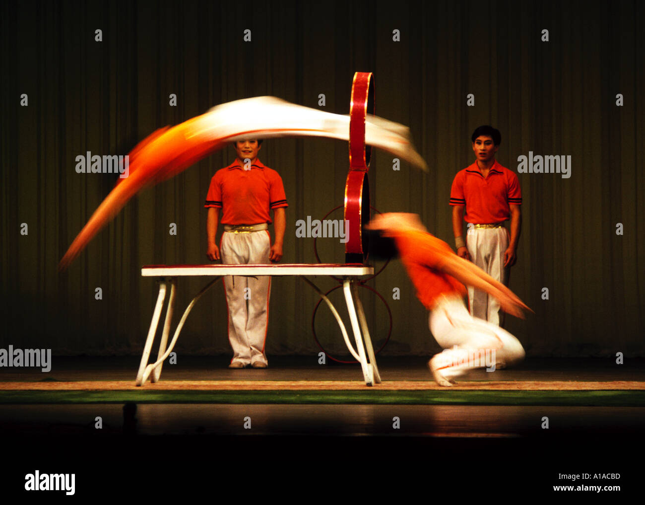 Acrobats performing in a Beijing Circus Stock Photo - Alamy
