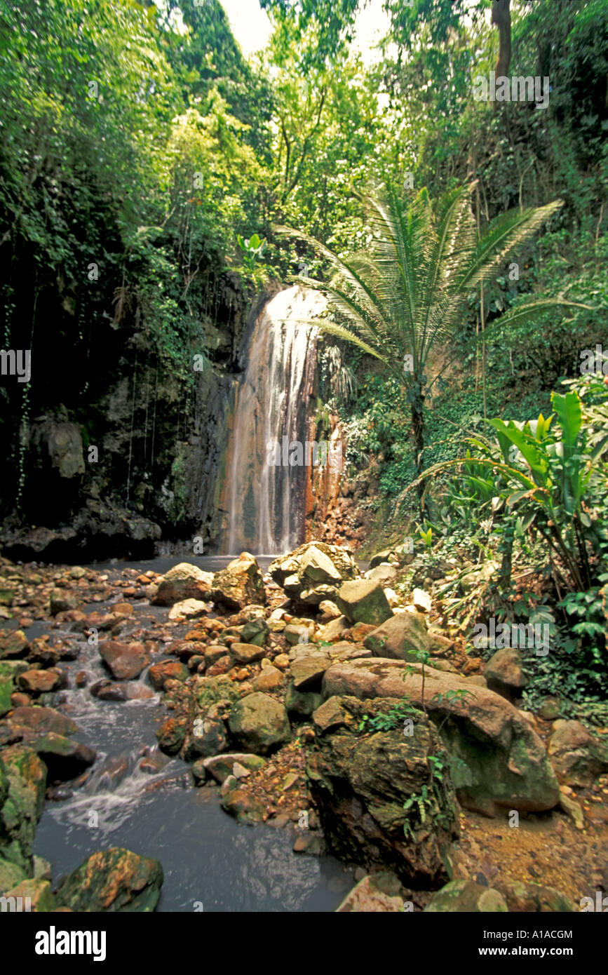 St Lucia Diamond Waterfalls Stock Photo - Alamy
