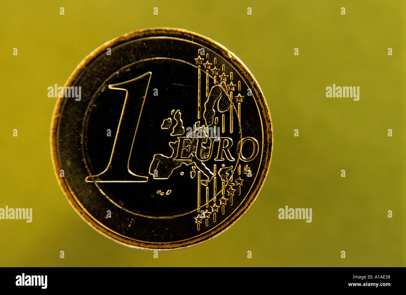 One Euro Coin Stock Photo - Alamy
