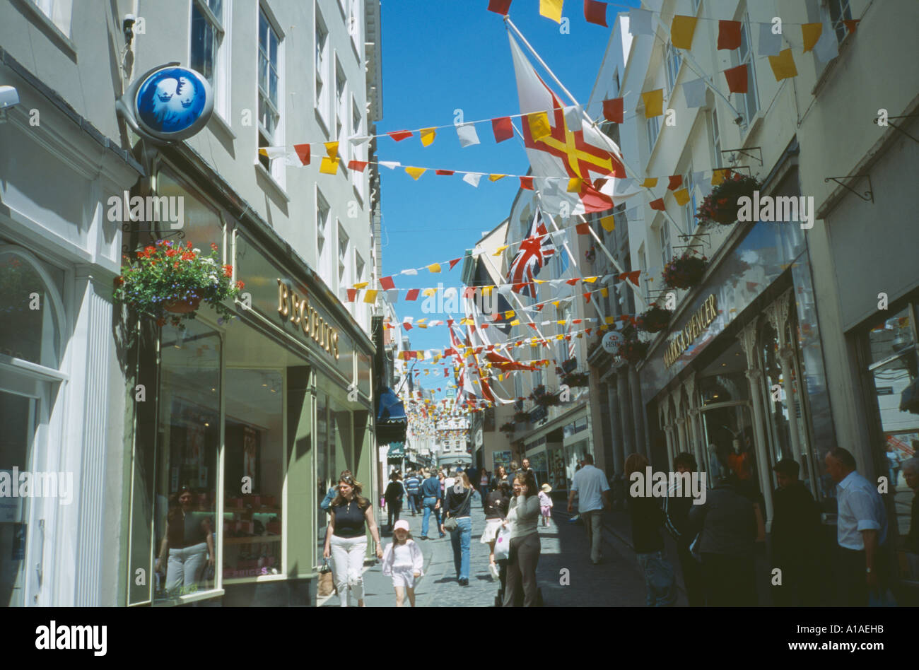 Shopping street st peter port guernsey hi-res stock photography and ...