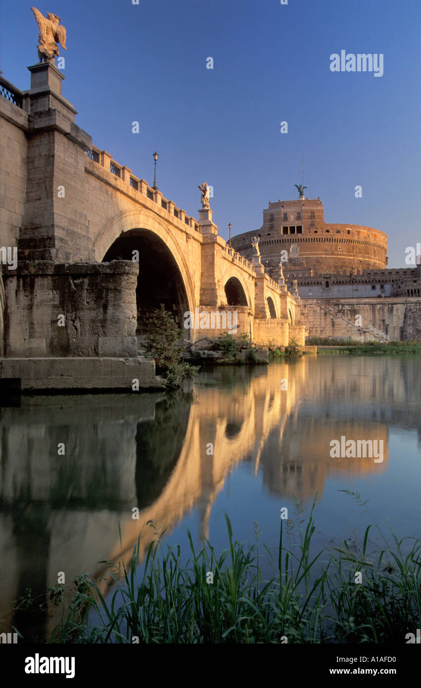 Castel san Angelo River Tiber Rome Italy Stock Photo - Alamy