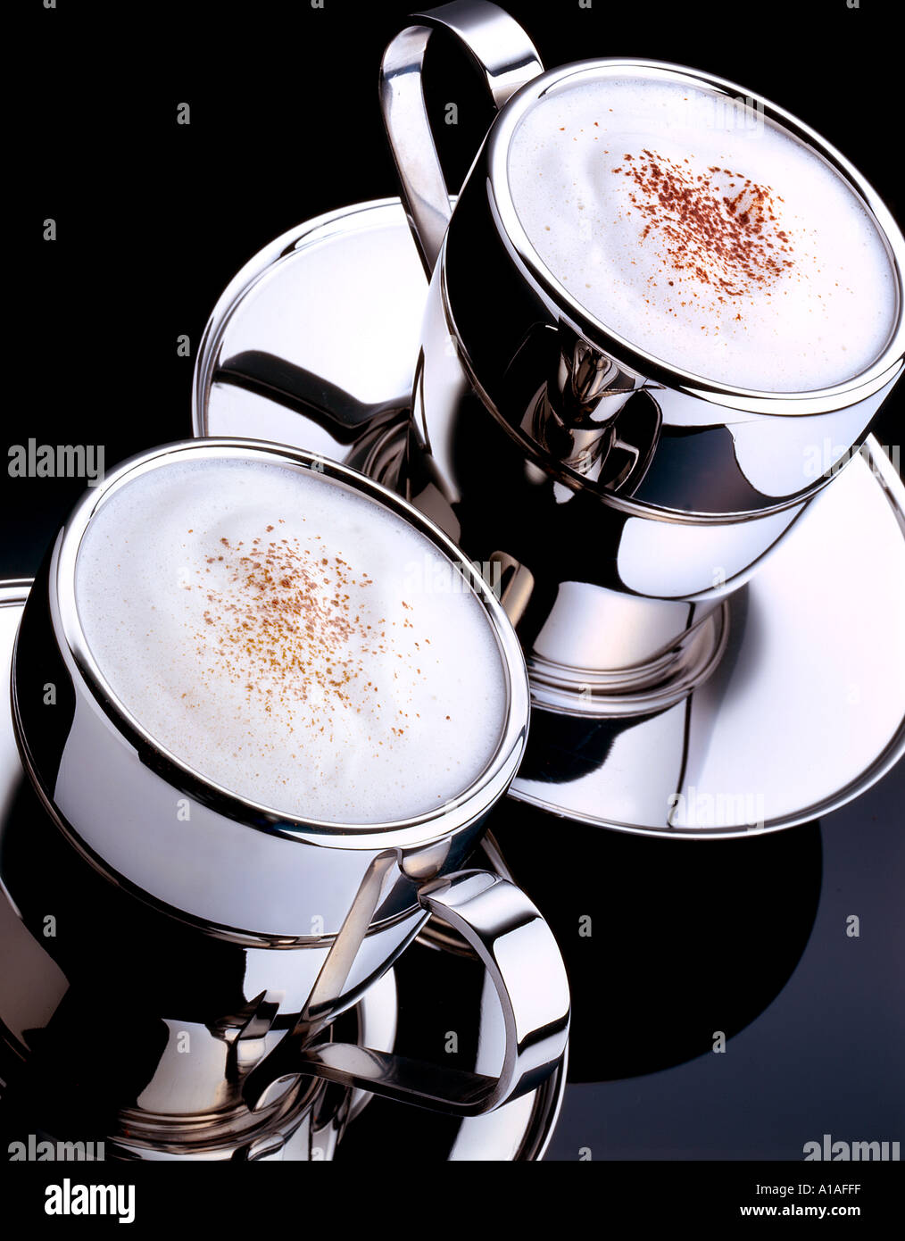 Two cappuccinos hi-res stock photography and images - Alamy