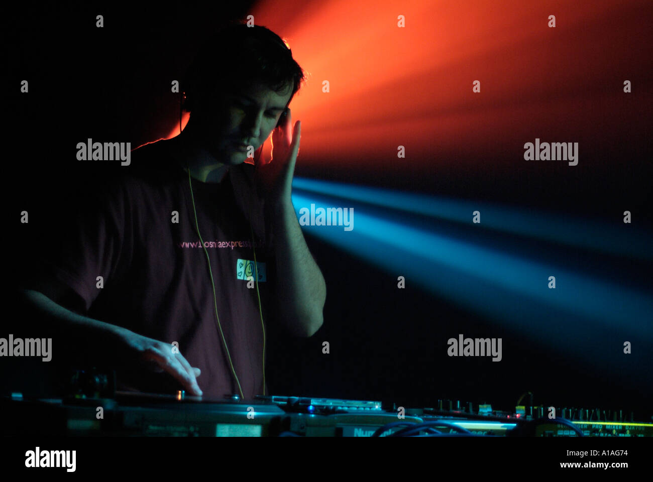 Nightclub Disc Jockey Stock Photo - Alamy