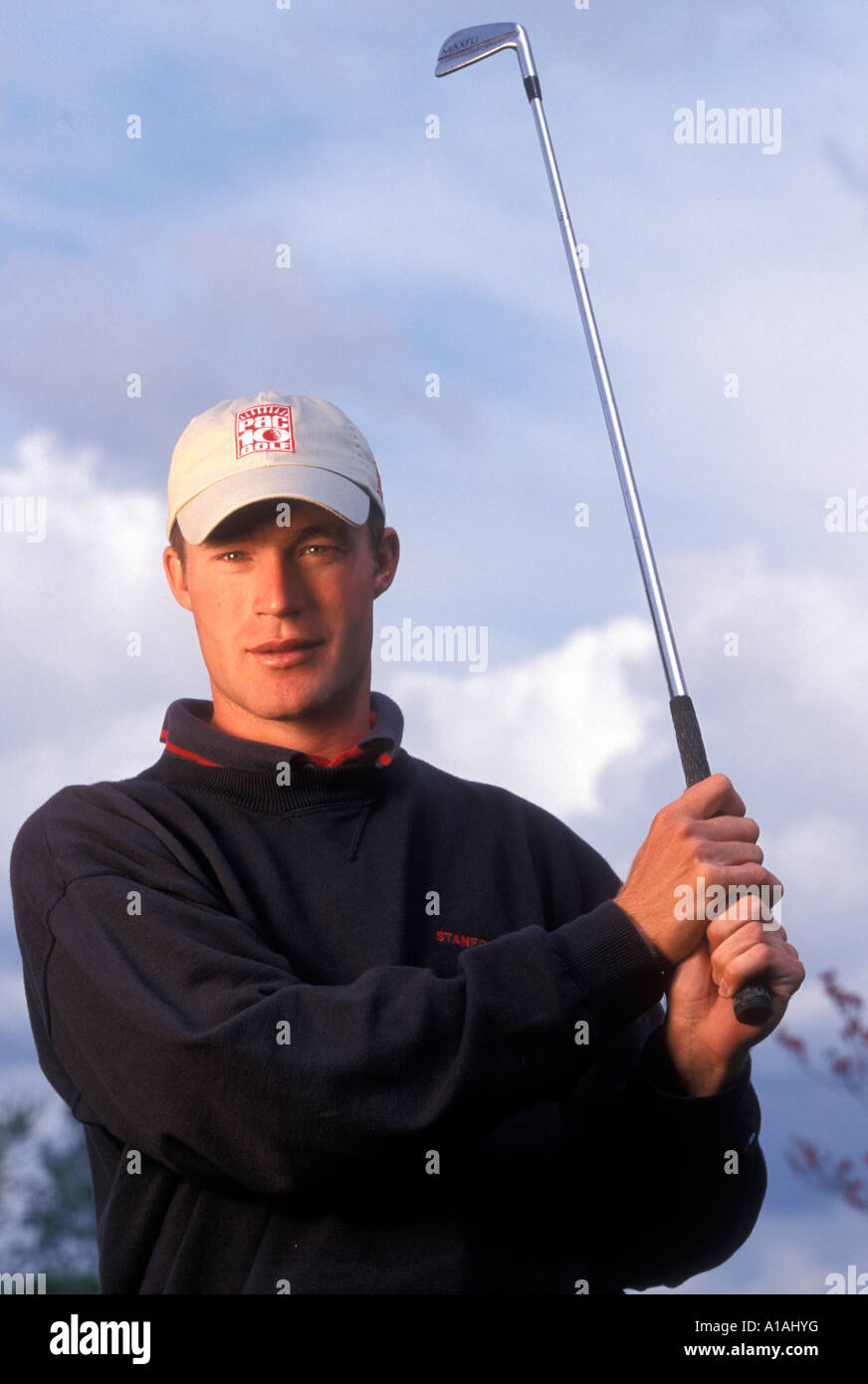 USA Washington Seattle Portrait of Stanford University golfer Joel ...