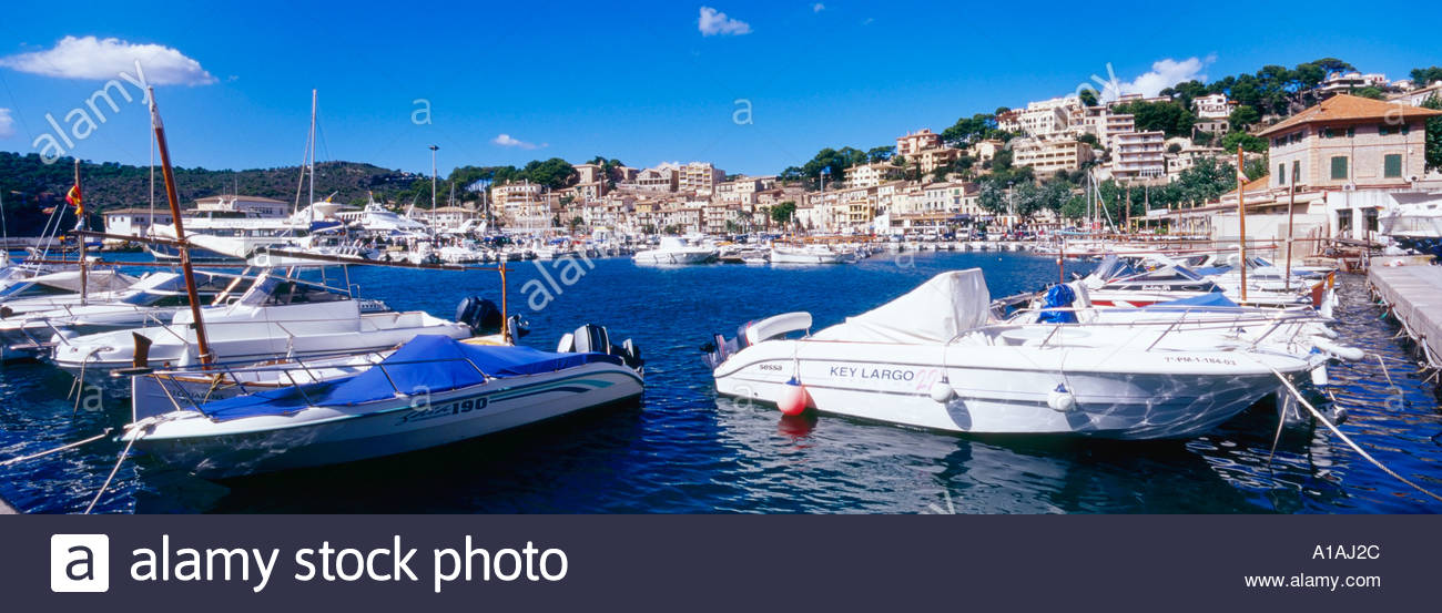 Port of Soller Majorca Spain Stock Photo - Alamy