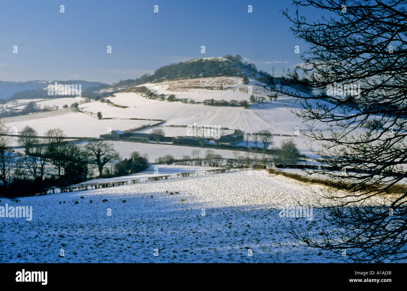 Cam Long Down and Cam Peak in Snow Stock Photo - Alamy