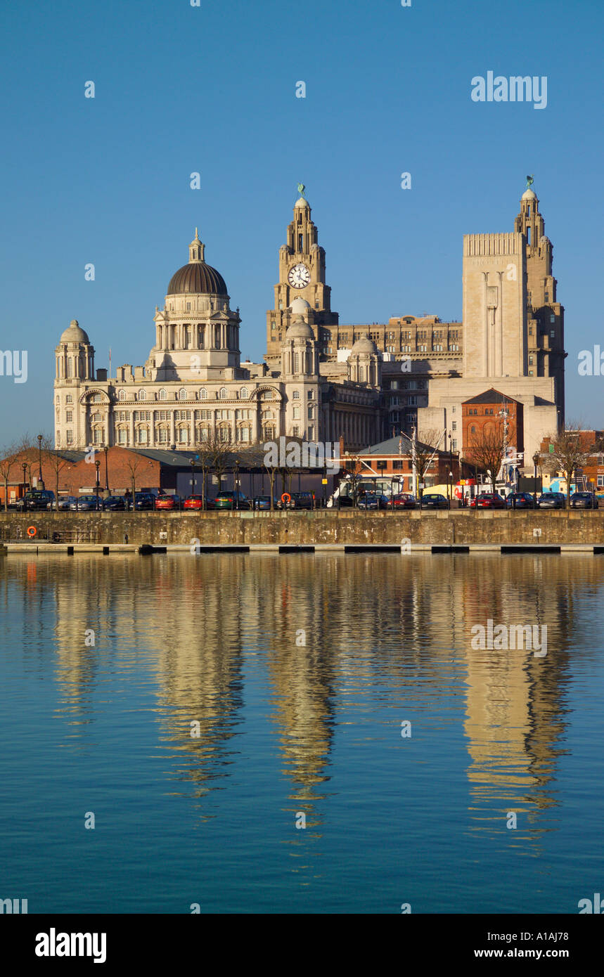 Liver Building and Tug Boats from "Albert Dock" Liverpool Merseyside ...