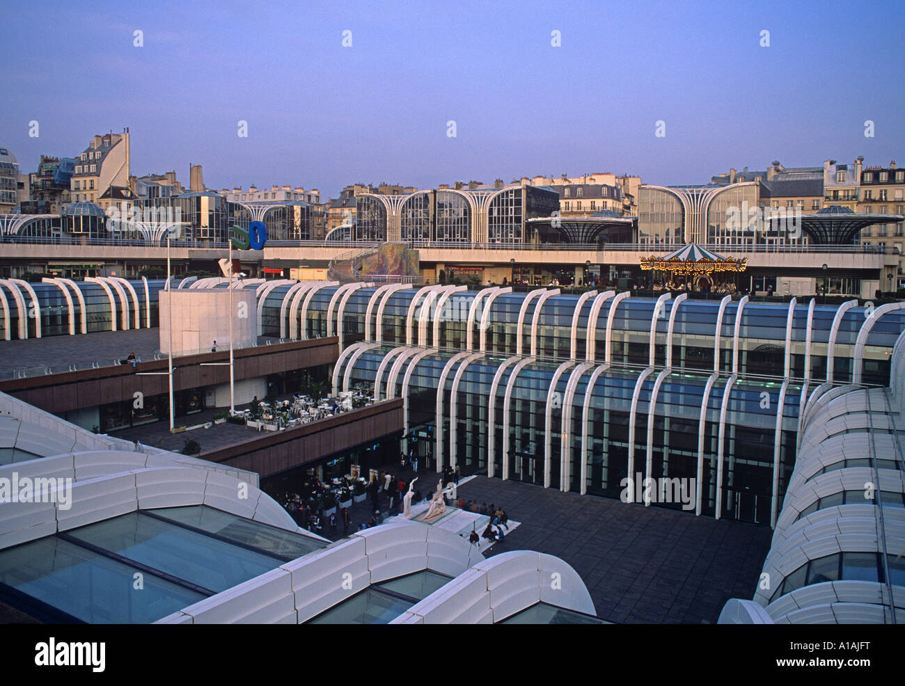 Les Halles Shopping complex built on the site of the old central market ...