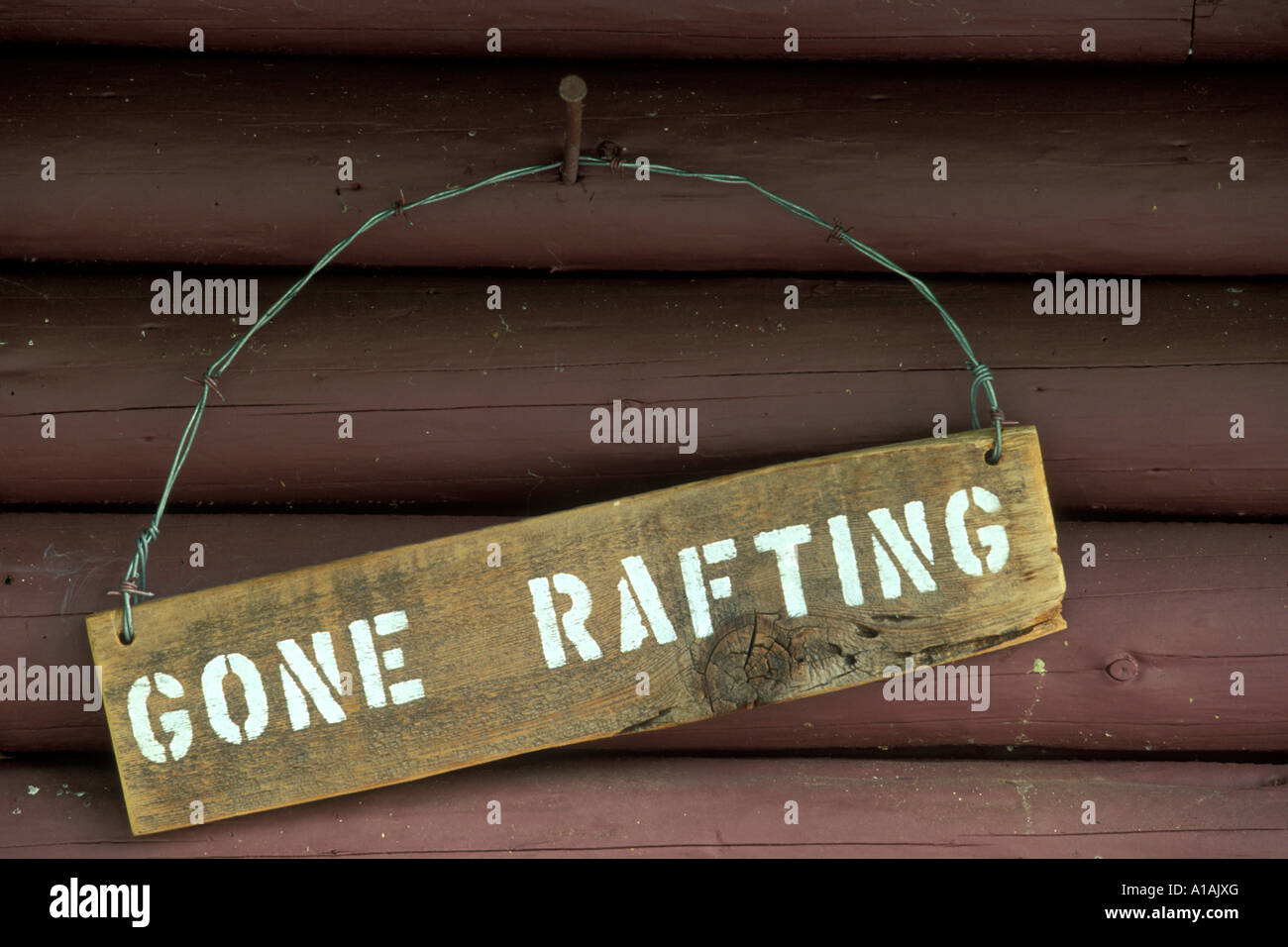 USA Oregon Rogue National Wild and Scenic River Detail of Gone Rafting ...