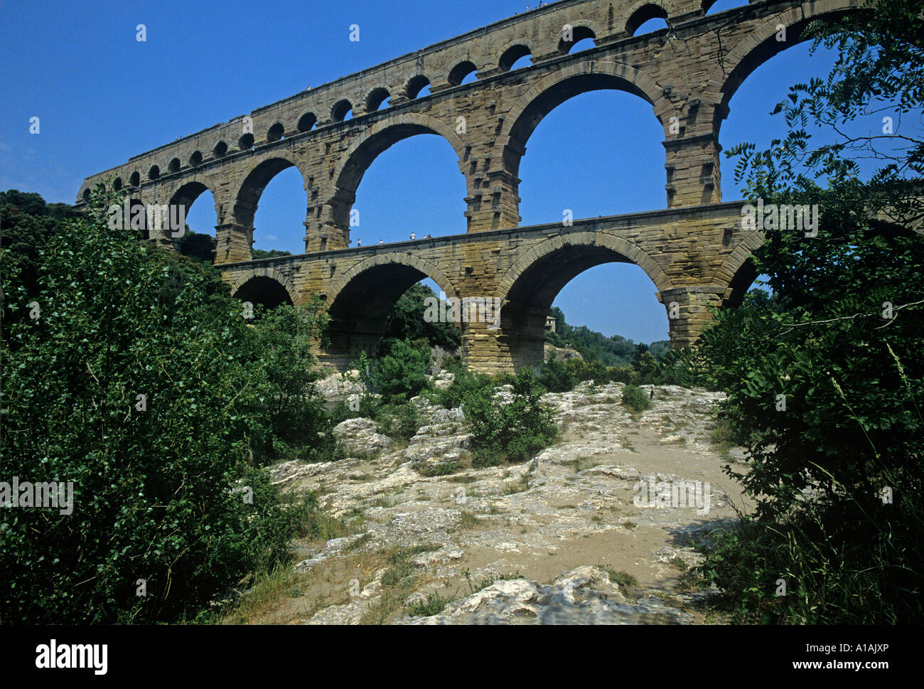Roman bridge over river gardon hi-res stock photography and images - Alamy