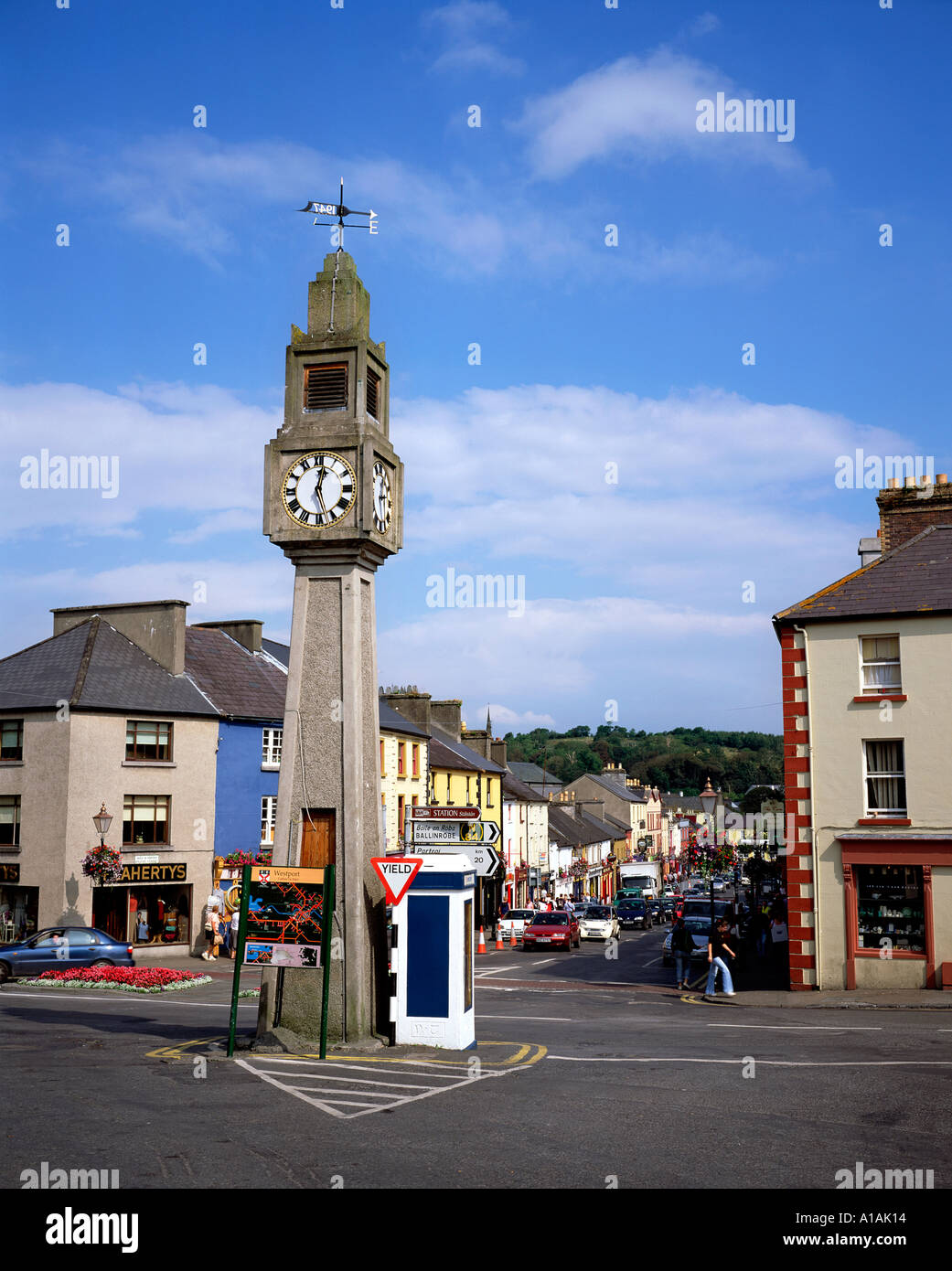 Clocktower Bridge Street Mayo Ireland Stock Photo - Alamy