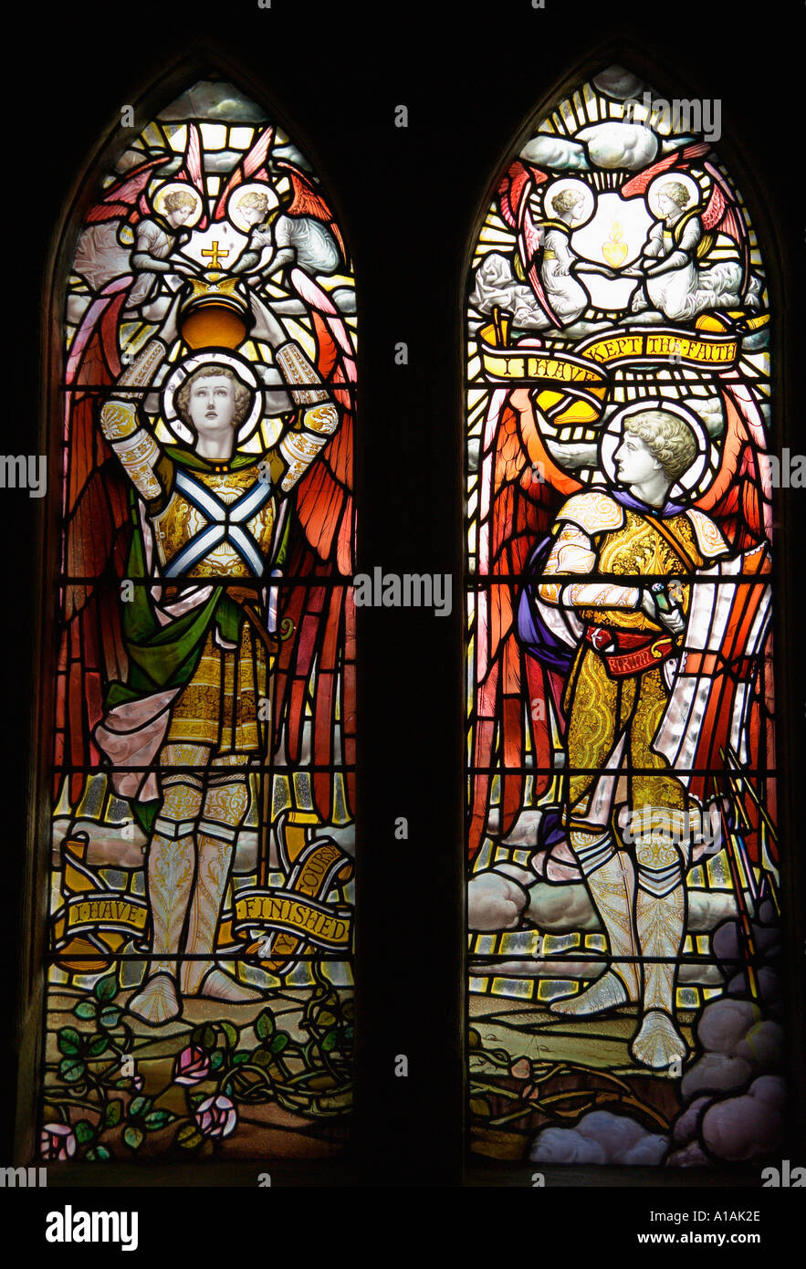 "Stained Glass" Windows St Conans Church Scotland Stock Photo - Alamy