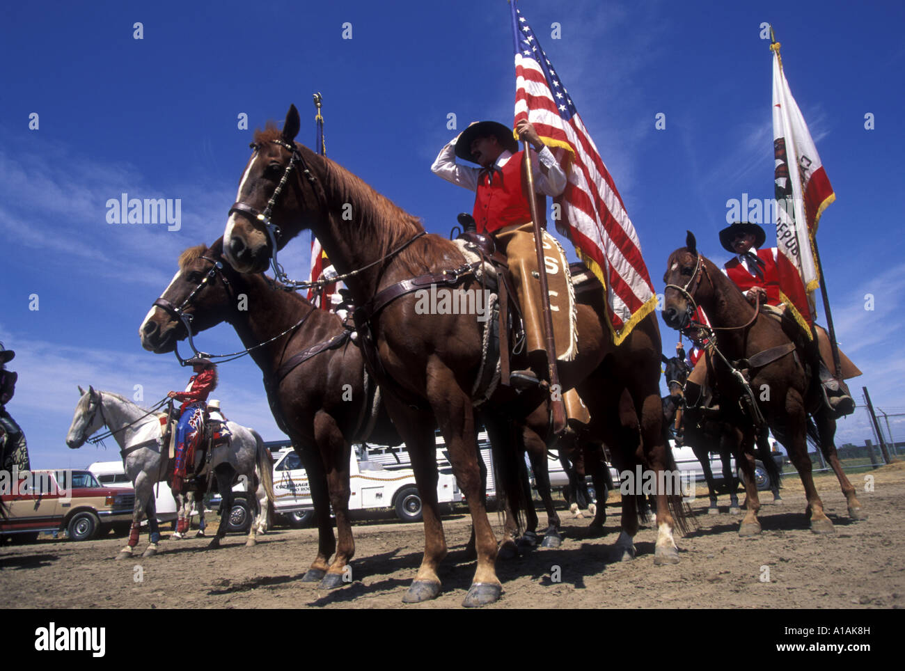 Parade color guard flag united states hi-res stock photography and ...