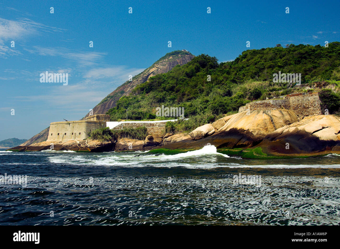 The old 17th century fort of Sao Joao at Urca in Rio De Janeiro Brazil ...