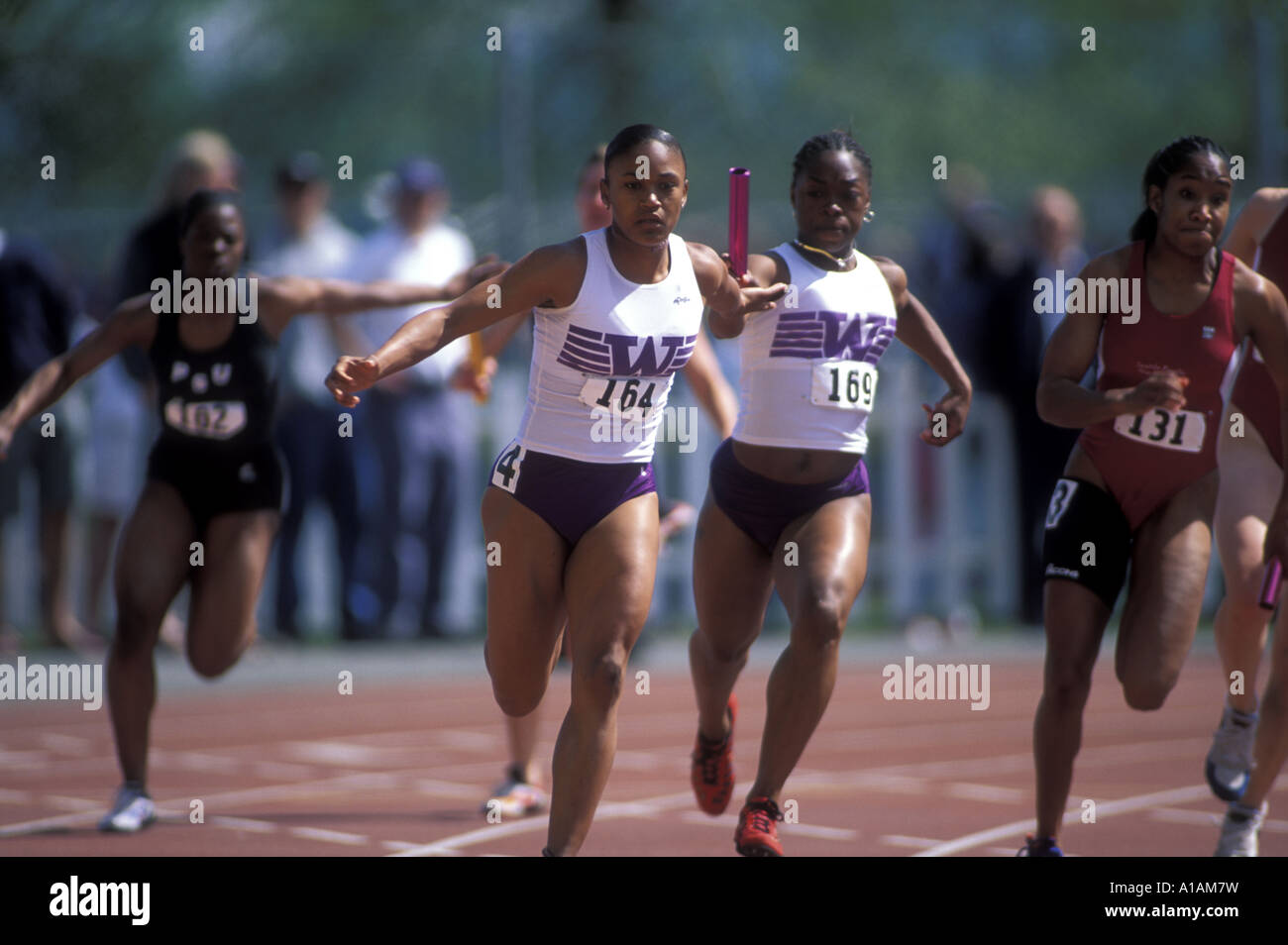 USA Washington Seattle University of Washington relay team hands off ...