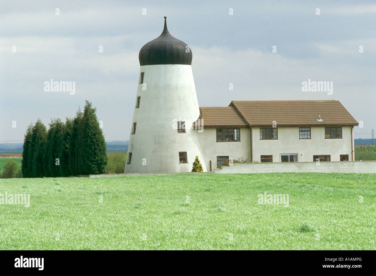 A huge white windmill Isle of Axholme Stock Photo - Alamy