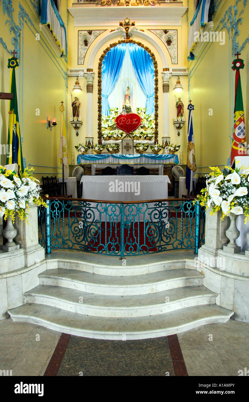 Interior decor of the Nossa Senhora da Penha de Franca church in Rio De ...