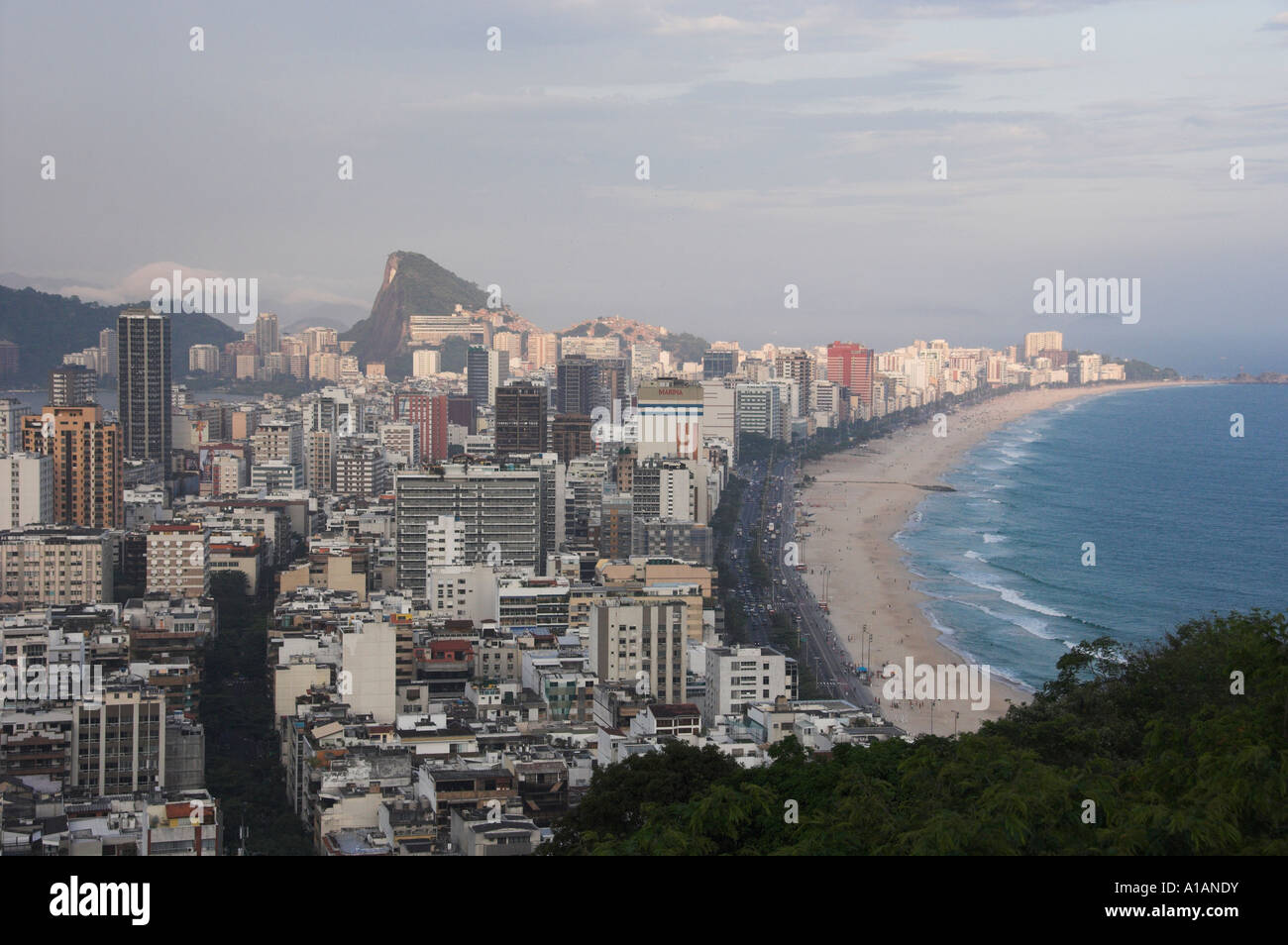 Views of the Leblon and Ipanema beaches in Rio De Janeiro Brazil Stock ...