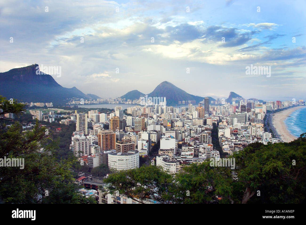 Views of the Leblon and Ipanema beaches in Rio De Janeiro Brazil Stock ...