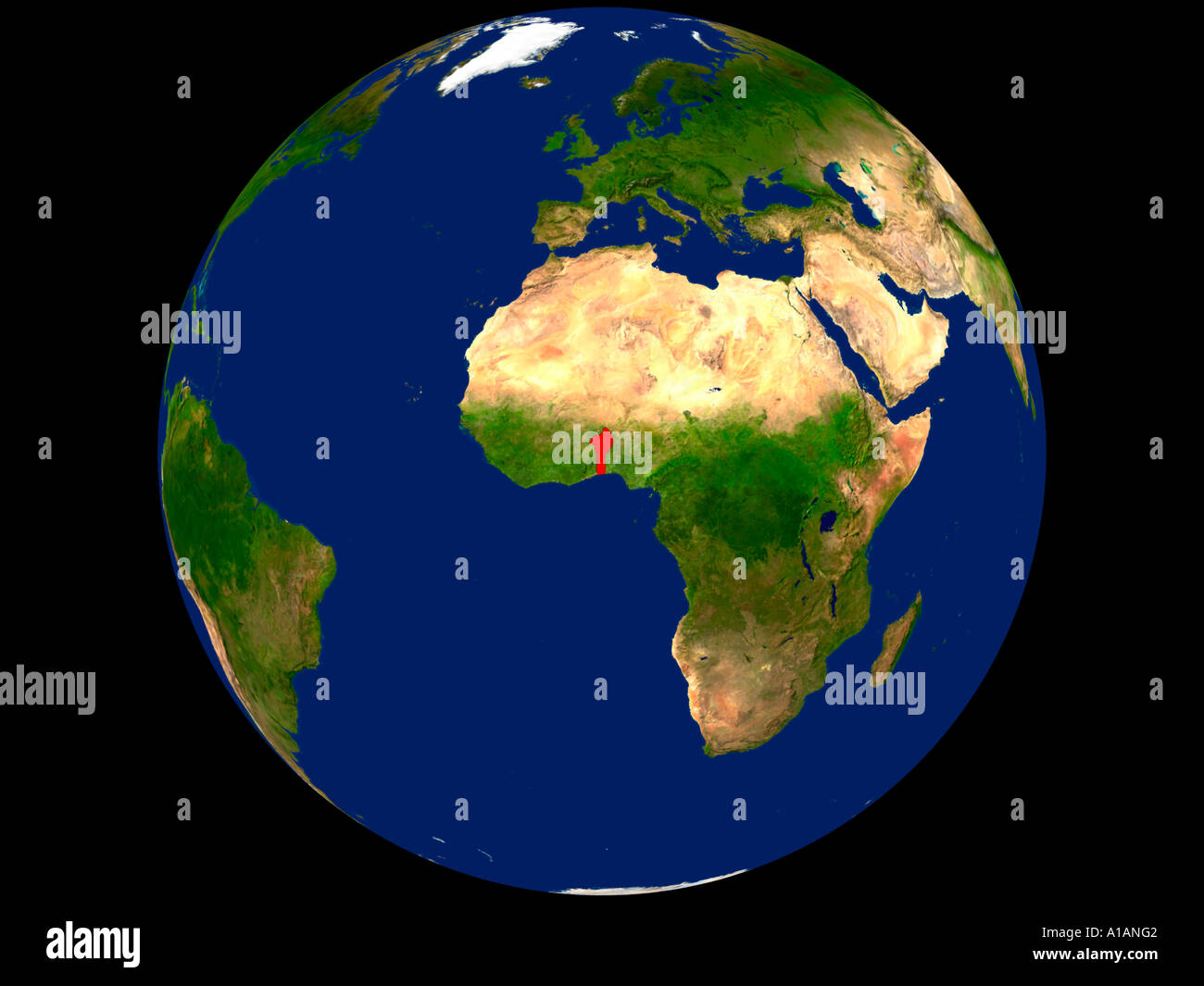 Satellite image of benin hi-res stock photography and images - Alamy