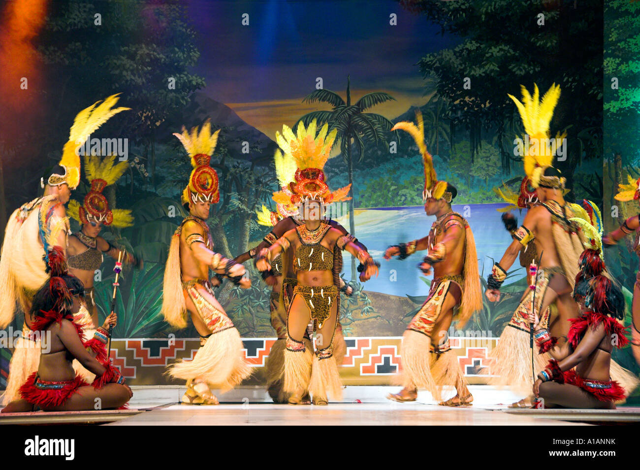 Colorful Samba dancers perform at a Samba Show in Rio De Janeiro Brazil ...