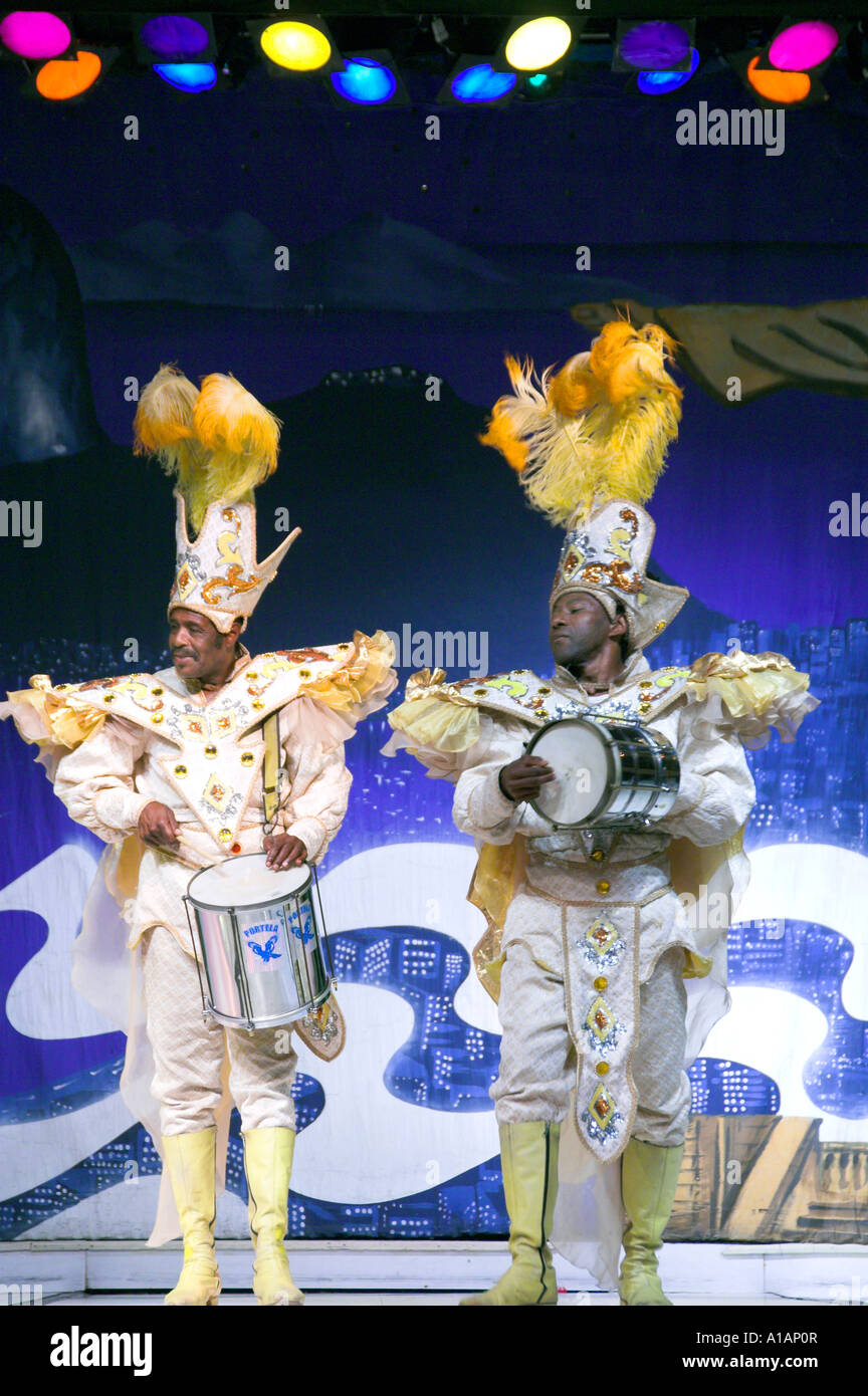 Colorful Samba dancers perform at a Samba Show in Rio De Janeiro Brazil ...