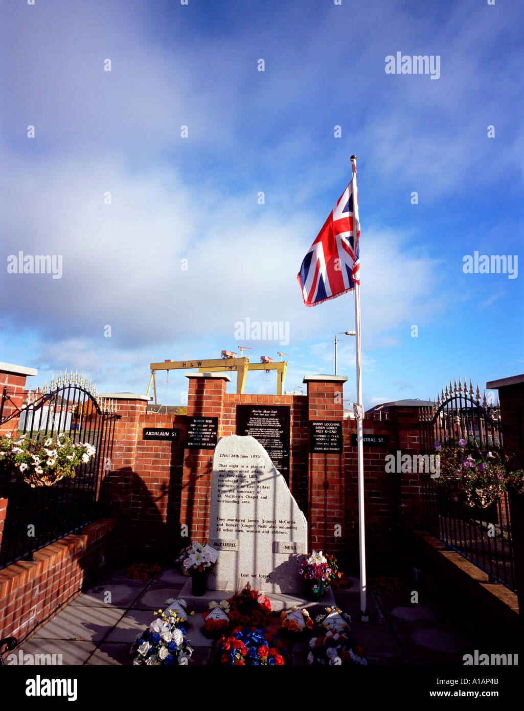 Loyalist Memorial, Newtownards road, Belfast, Northern Ireland Stock ...