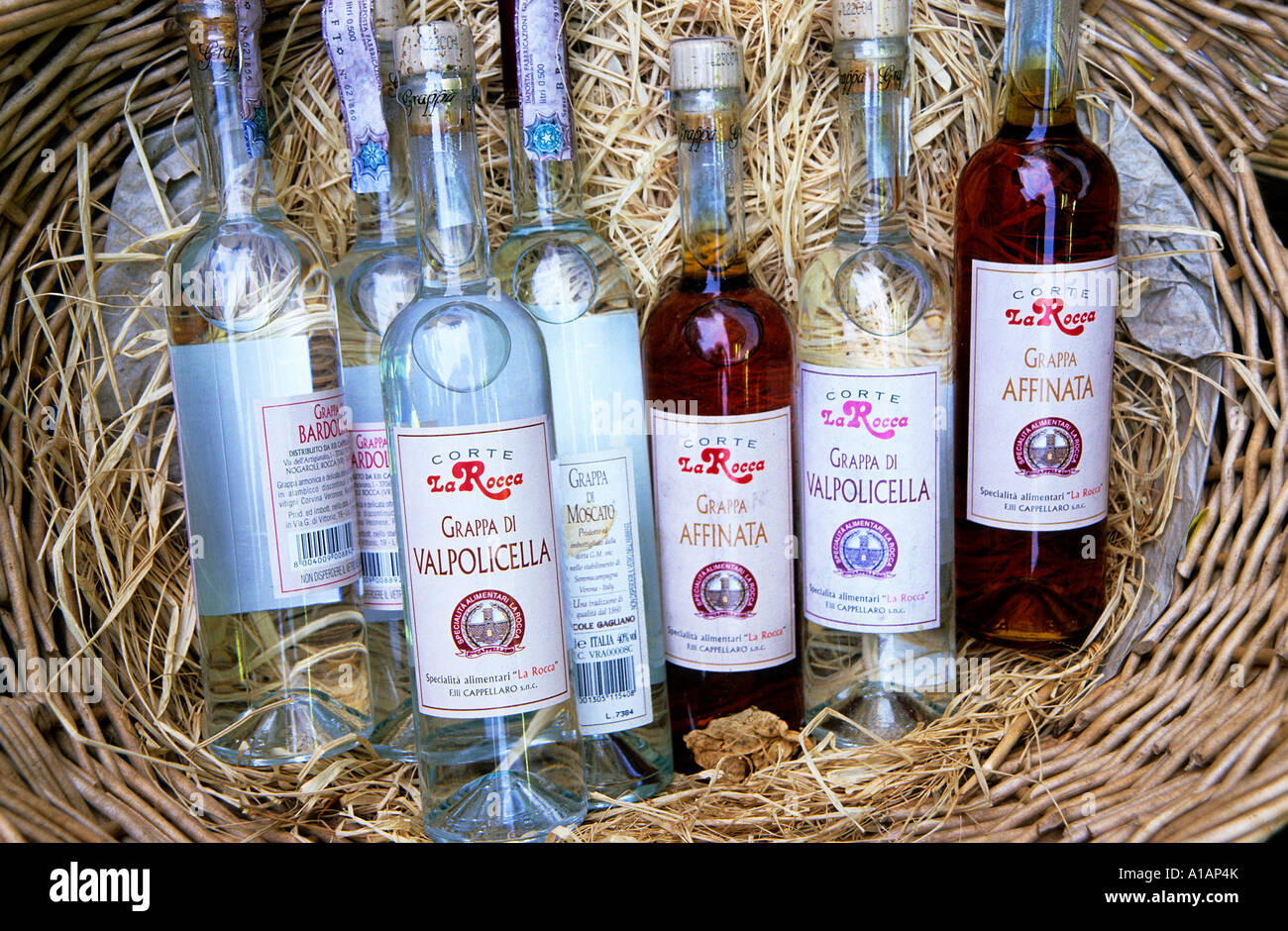 Grappa bottles hi-res stock photography and images - Alamy