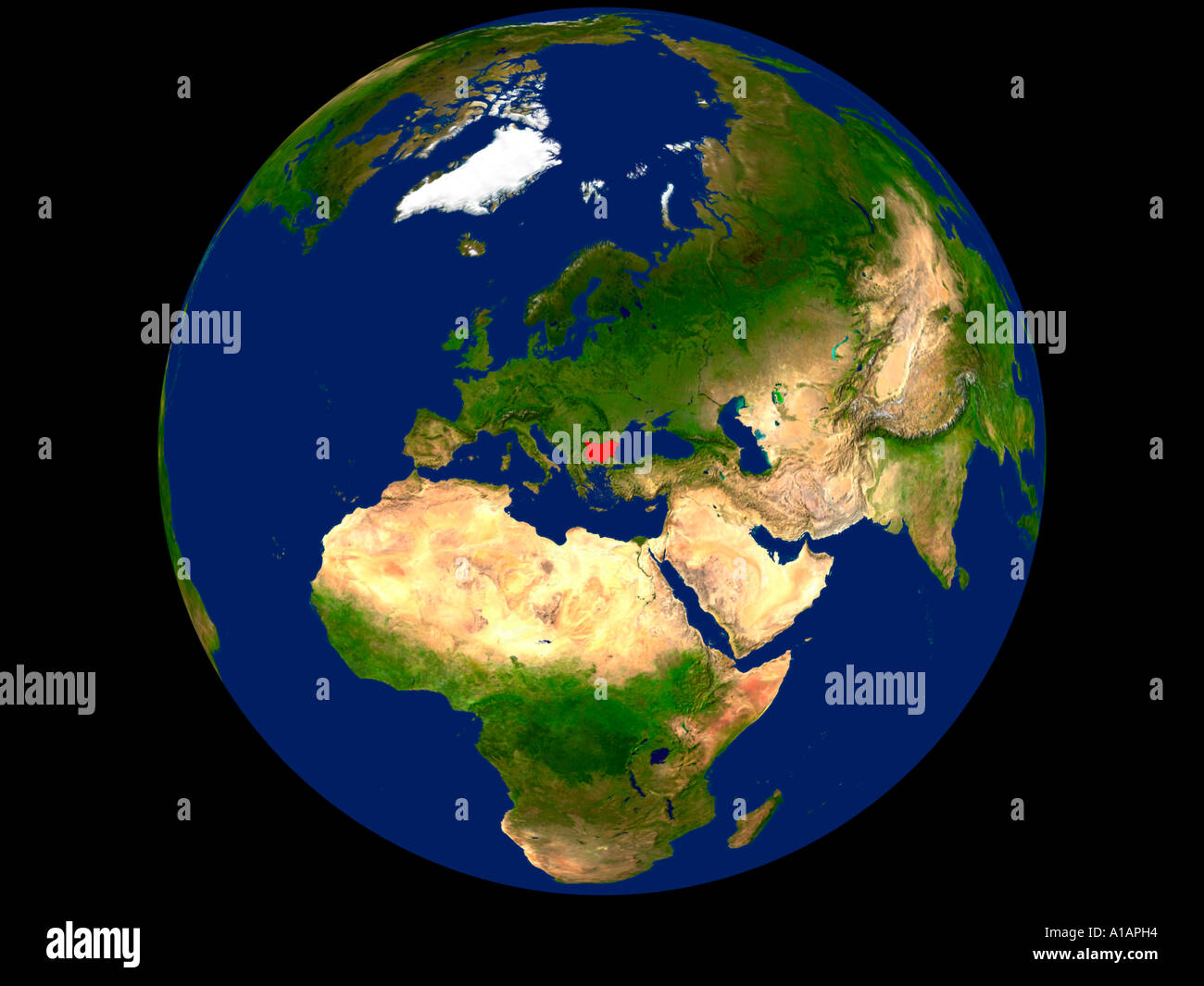 Bulgaria map satellite geography hi-res stock photography and images ...