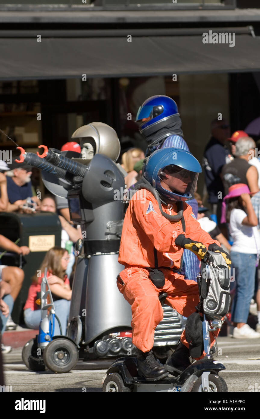 Astronaut riding electric scooter at the Doo-Dah Parade in Pasadena ...