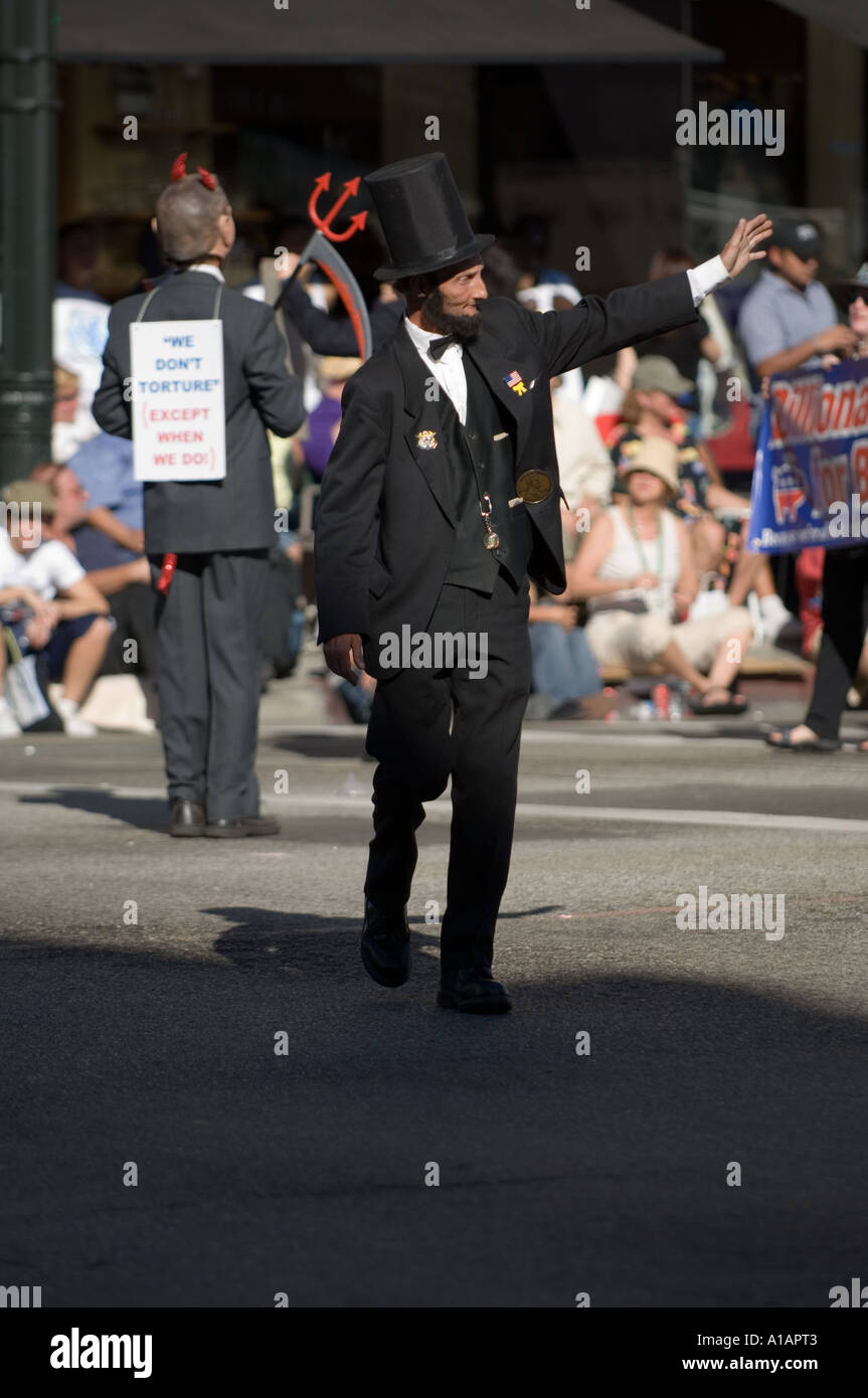 Portrait actor personificating Abraham Lincoln As President, he built ...
