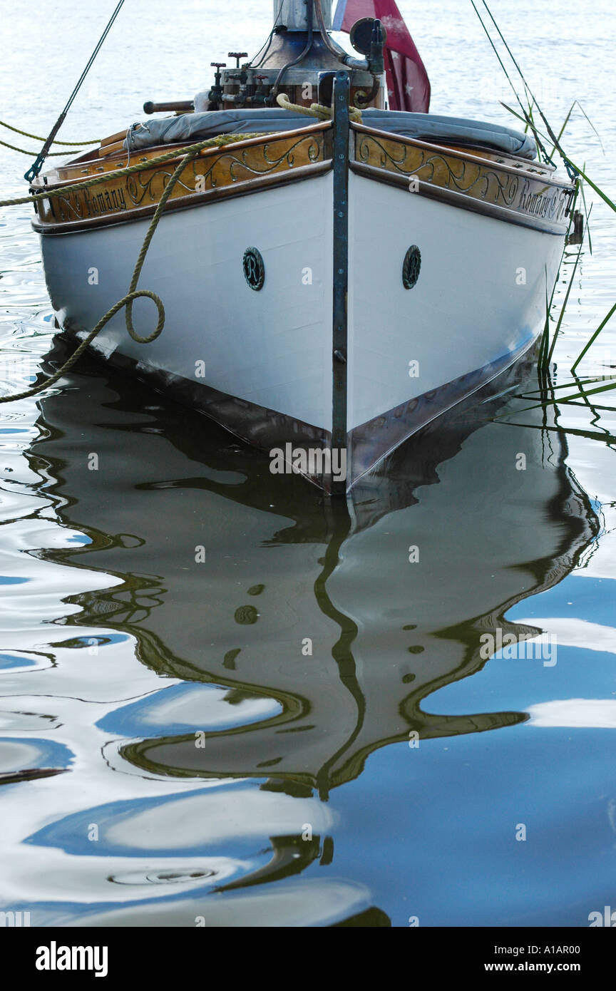Steam powered boat Romany Stock Photo - Alamy
