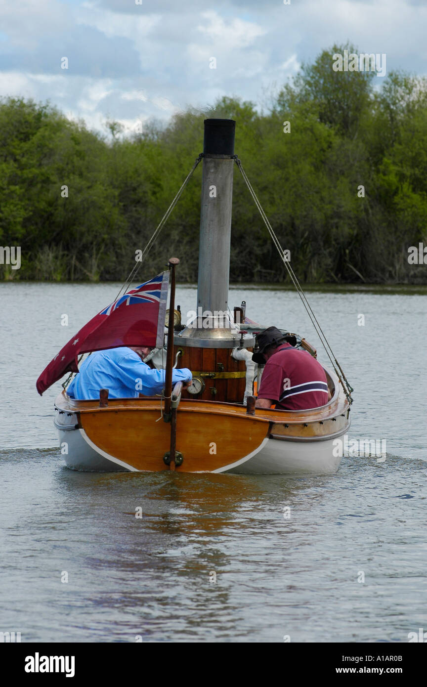 Steam powered boat Romany Stock Photo - Alamy