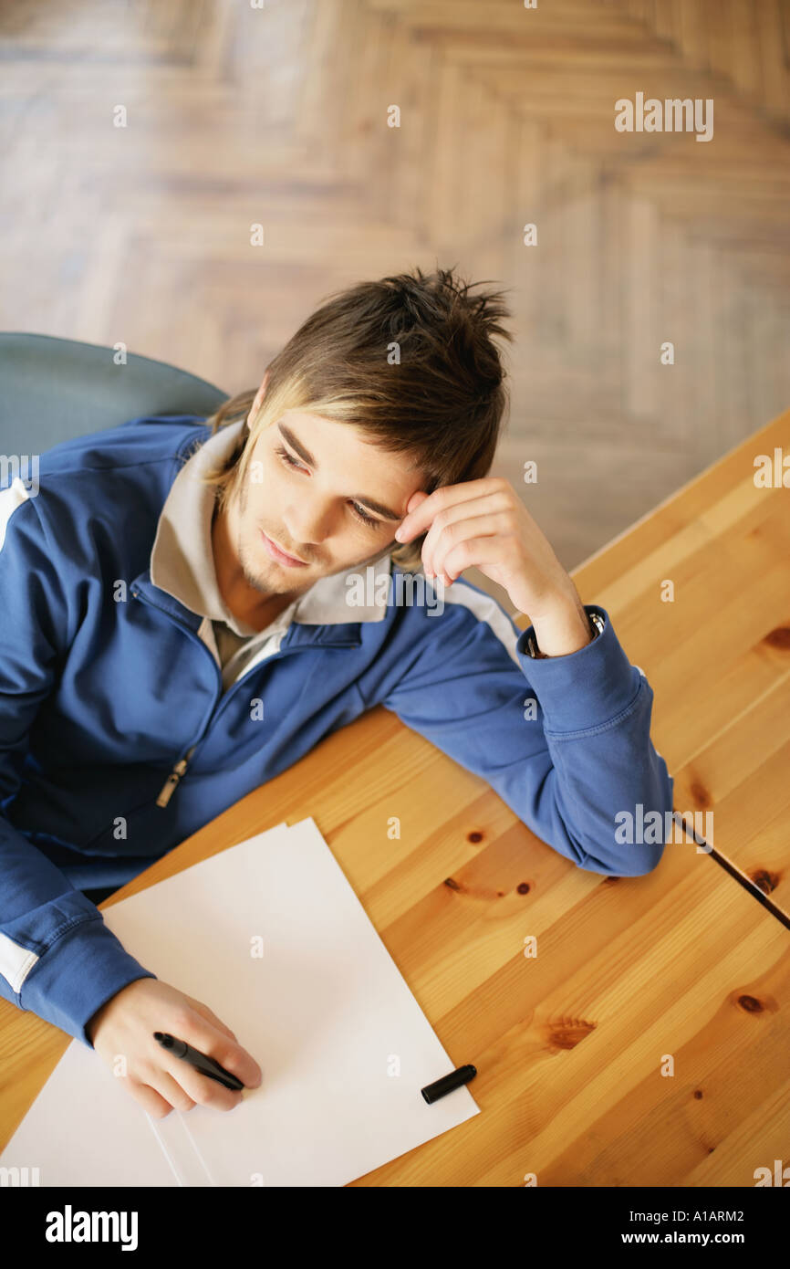 Man Holding Blank Paper High Resolution Stock Photography and Images ...