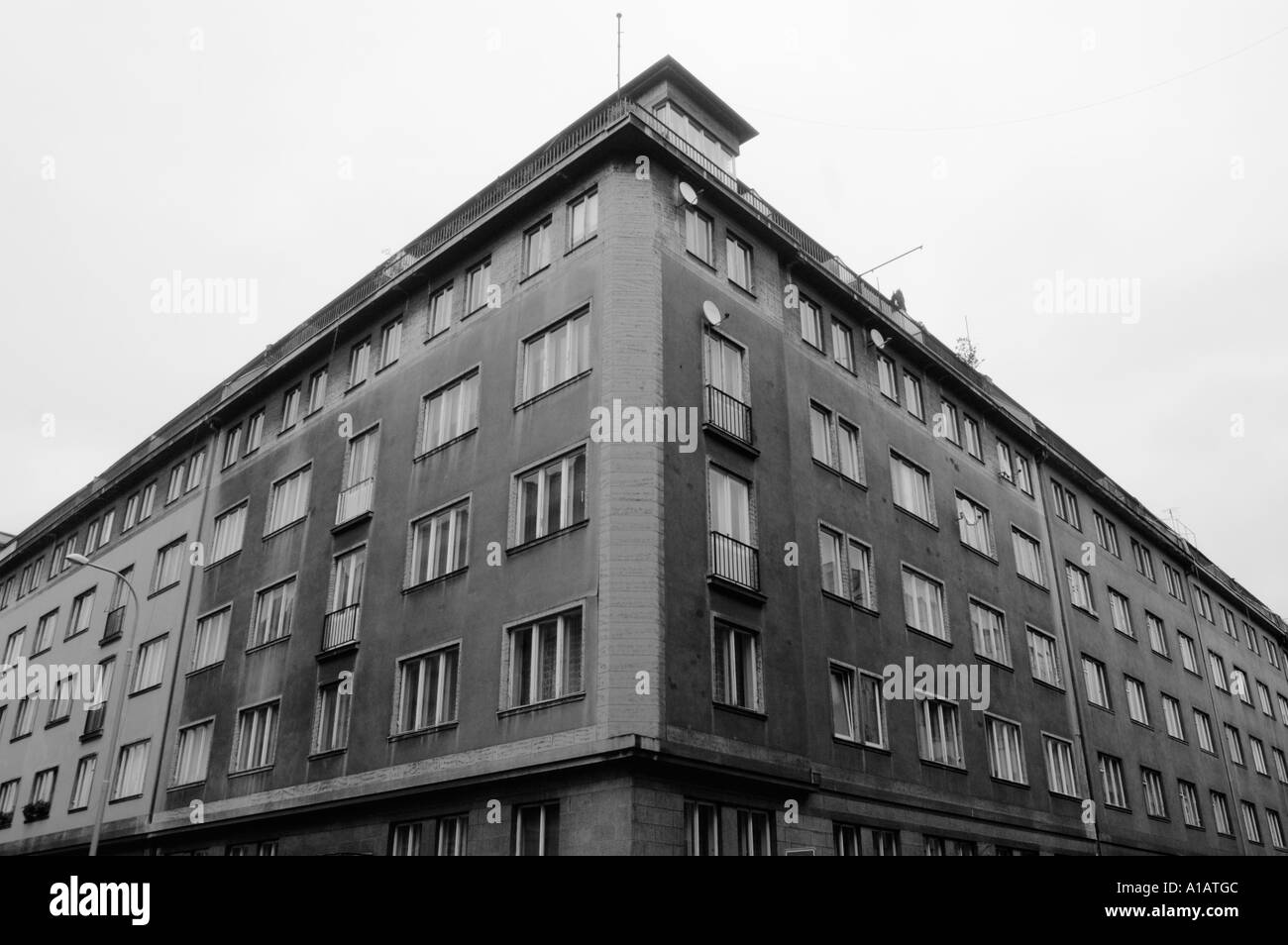 Prague Czech Republic Communist era building Stock Photo - Alamy