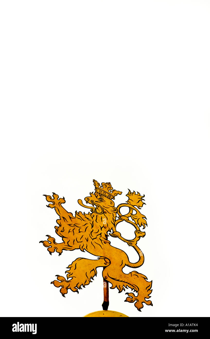 Prague Czech Republic Gilded Lion Stock Photo - Alamy