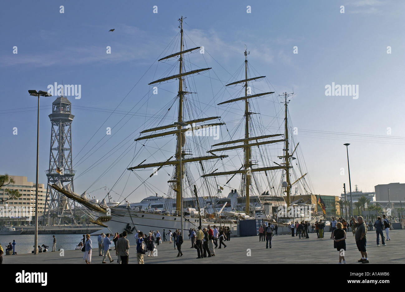 German Training Ship Gorch Fock Barcelona Spain Stock Photo - Alamy