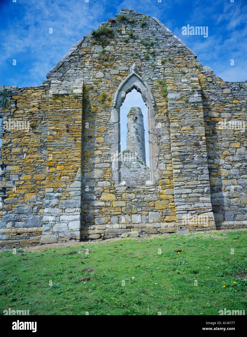 archaeological remains on an irish off shore island Stock Photo - Alamy