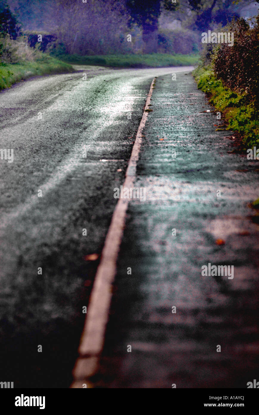 deserted road and path Stock Photo - Alamy